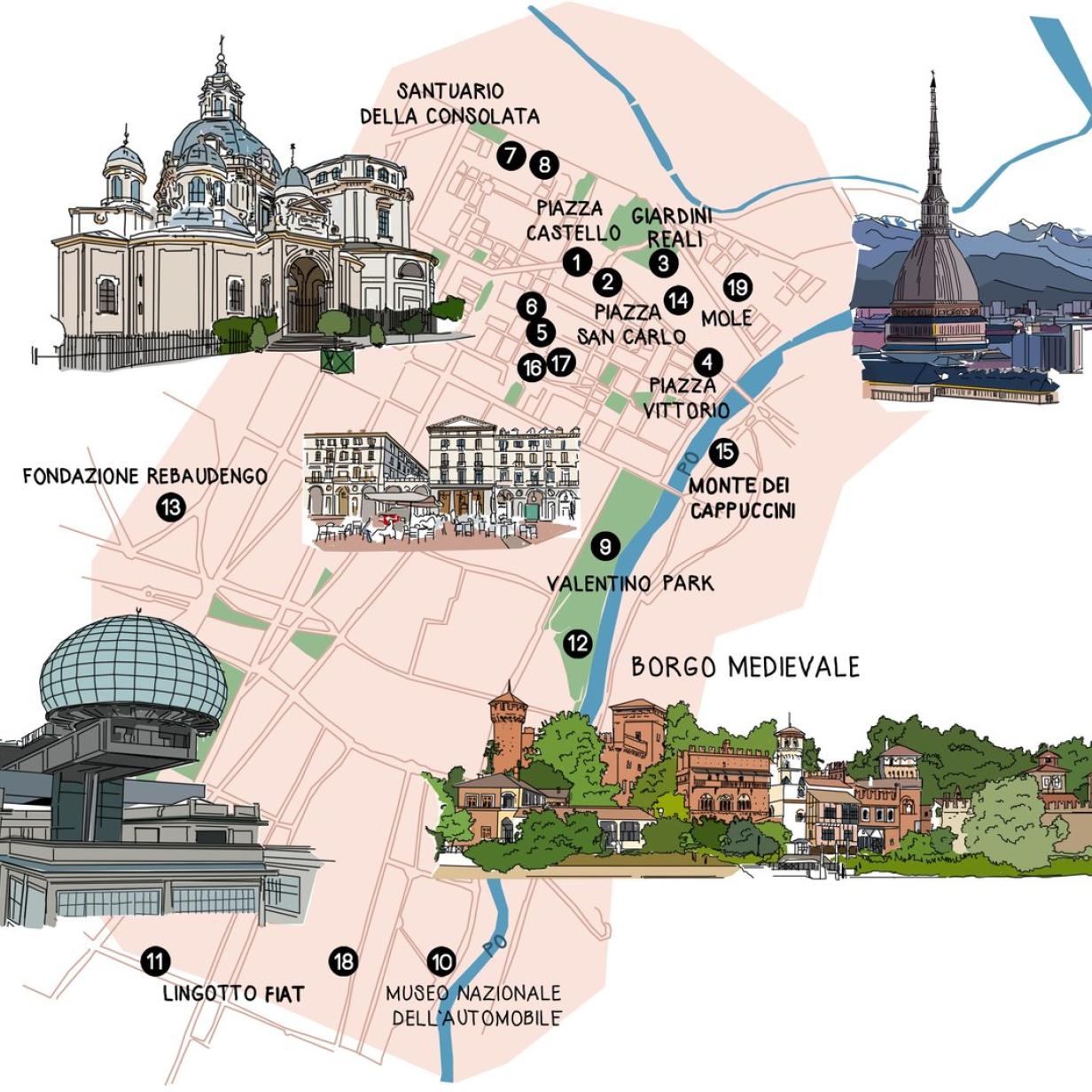 Die besten Cityrouten und Adressen in Turin